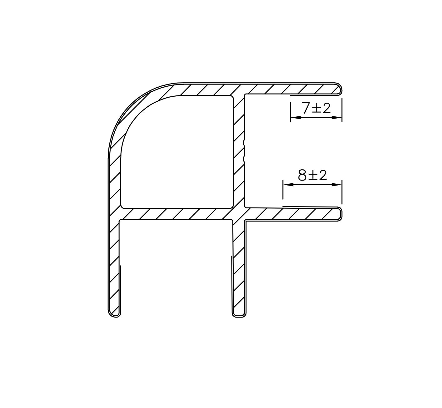 Vohringer 10 mm Radius Aluminium Corner Profile - Edging and Trims ...