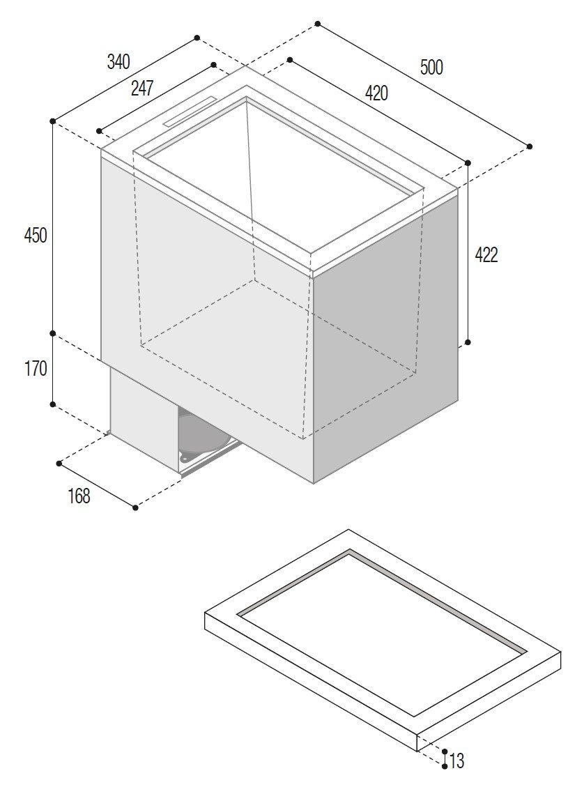 Vitrifrigo Vitrifrigo TL43 Top Loading Fridge - VitriFrigo Fridges ...