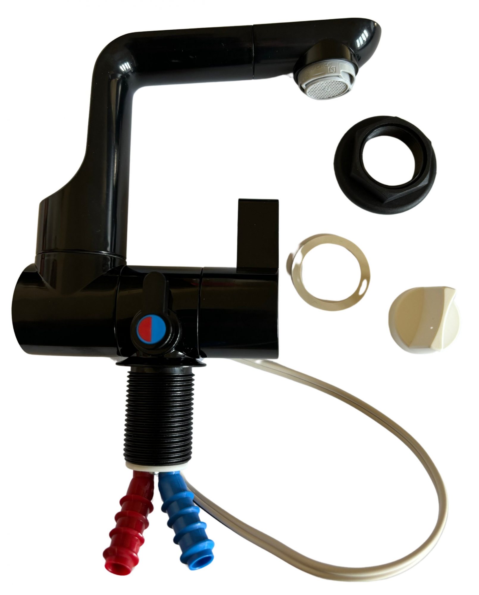 Comet-Pumpen Comet ARONA Fold Down All Black Tap Single Lever or Mixer ...