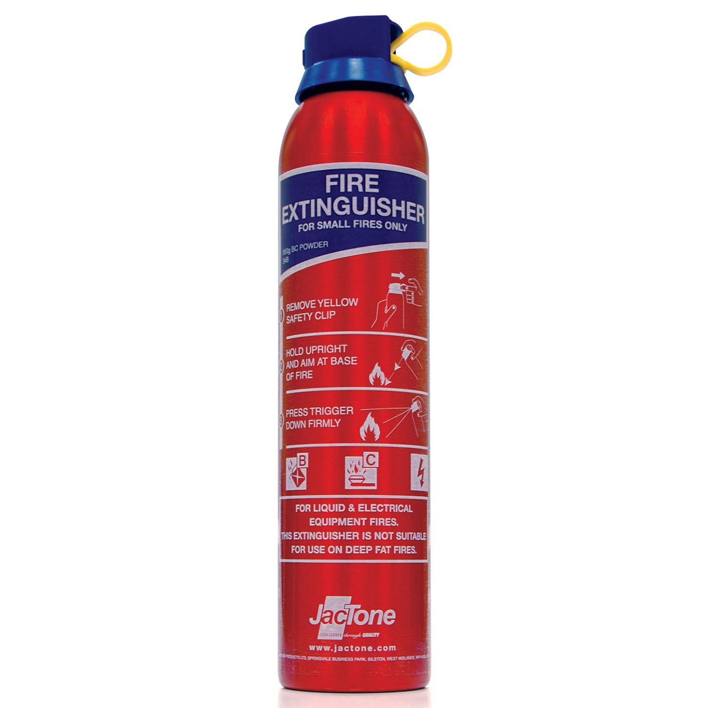 Jactone Fire Extinguisher 950g - Red or Silver - Fire Extinguishers ...