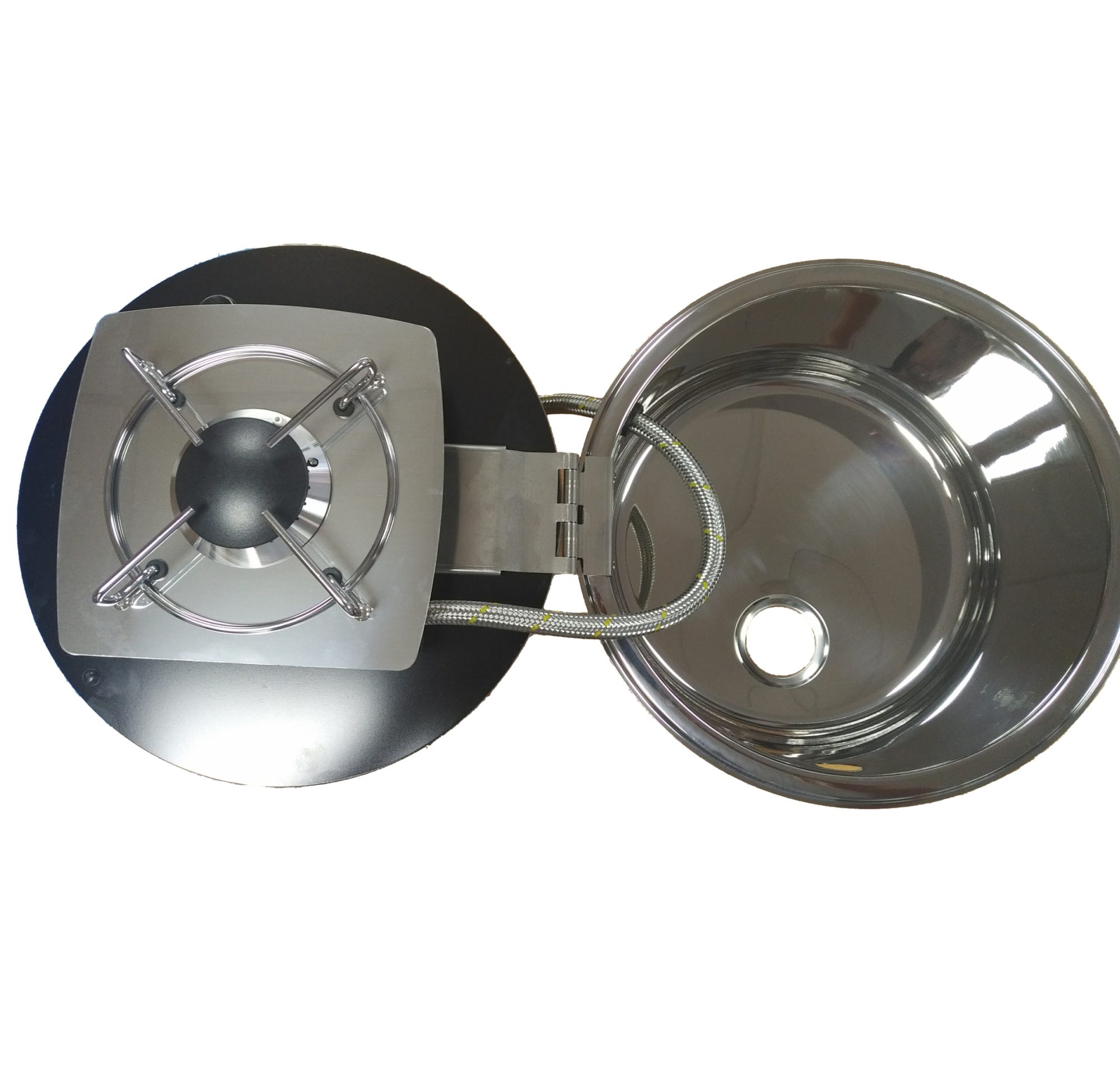 CAN SRL CAN LC1701 Round Foldy One Burner Hob/Sink Combi - Sink/Hob ...