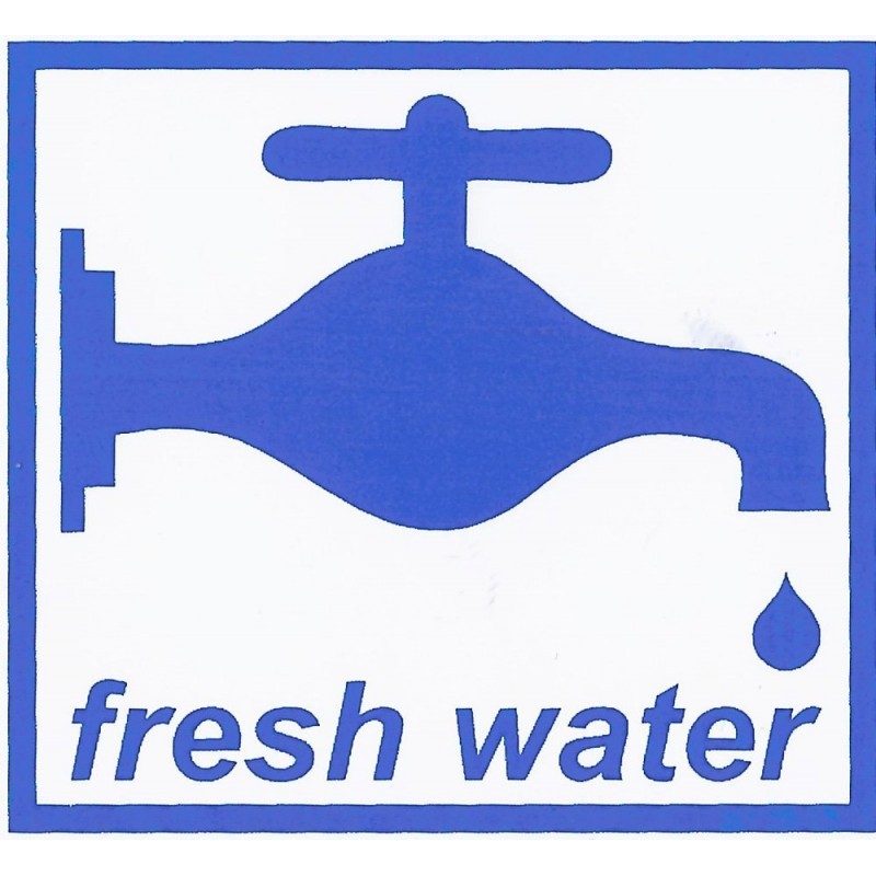 Fresh Water Adhesive Label/Sticker - Consumables - Grassroutes Leisure Ltd
