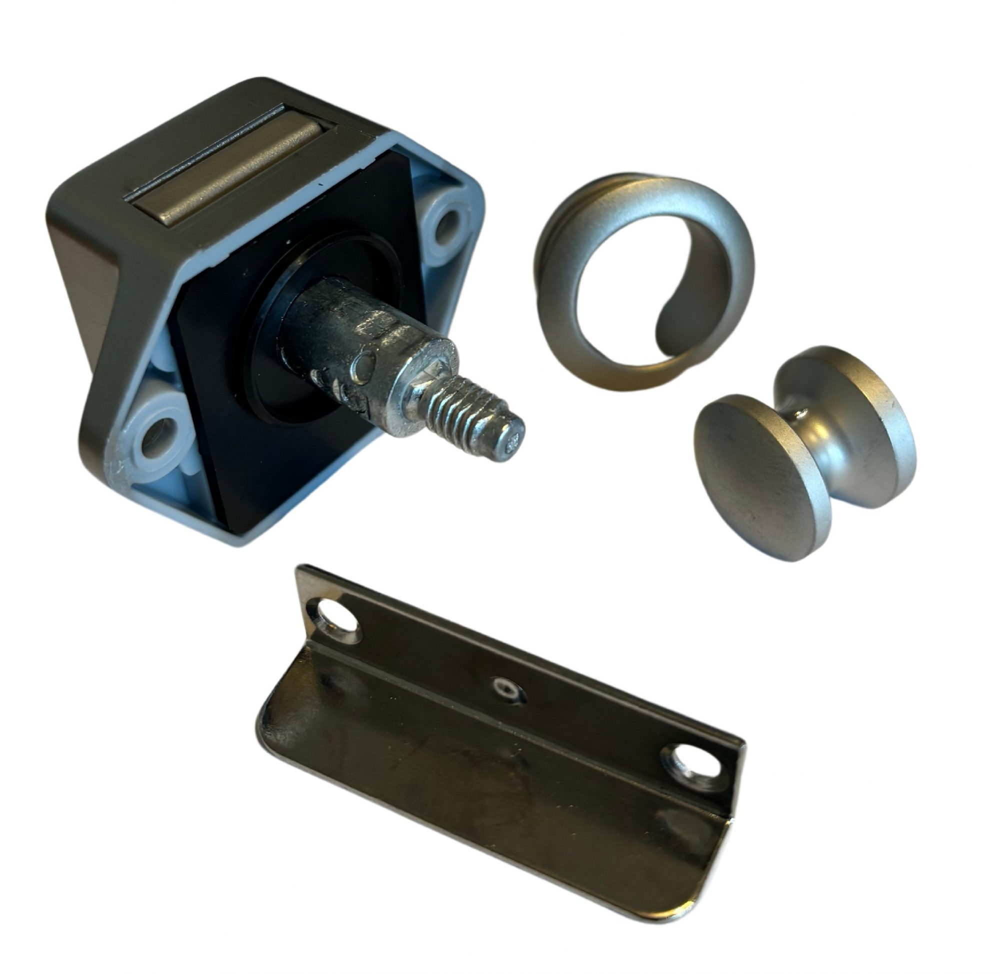 Push Button Lock 15 mm - Grey Lock - Locks and Catches - Grassroutes ...