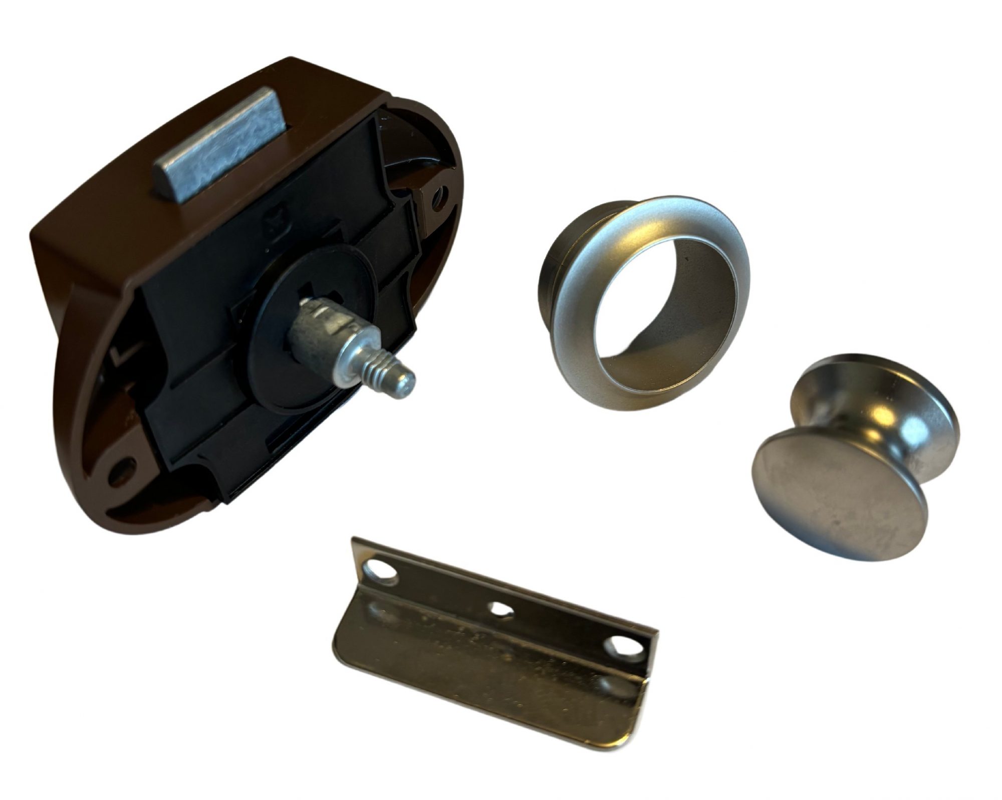 Push Button Lock 22 mm - Brown Lock - Locks and Catches - Grassroutes ...