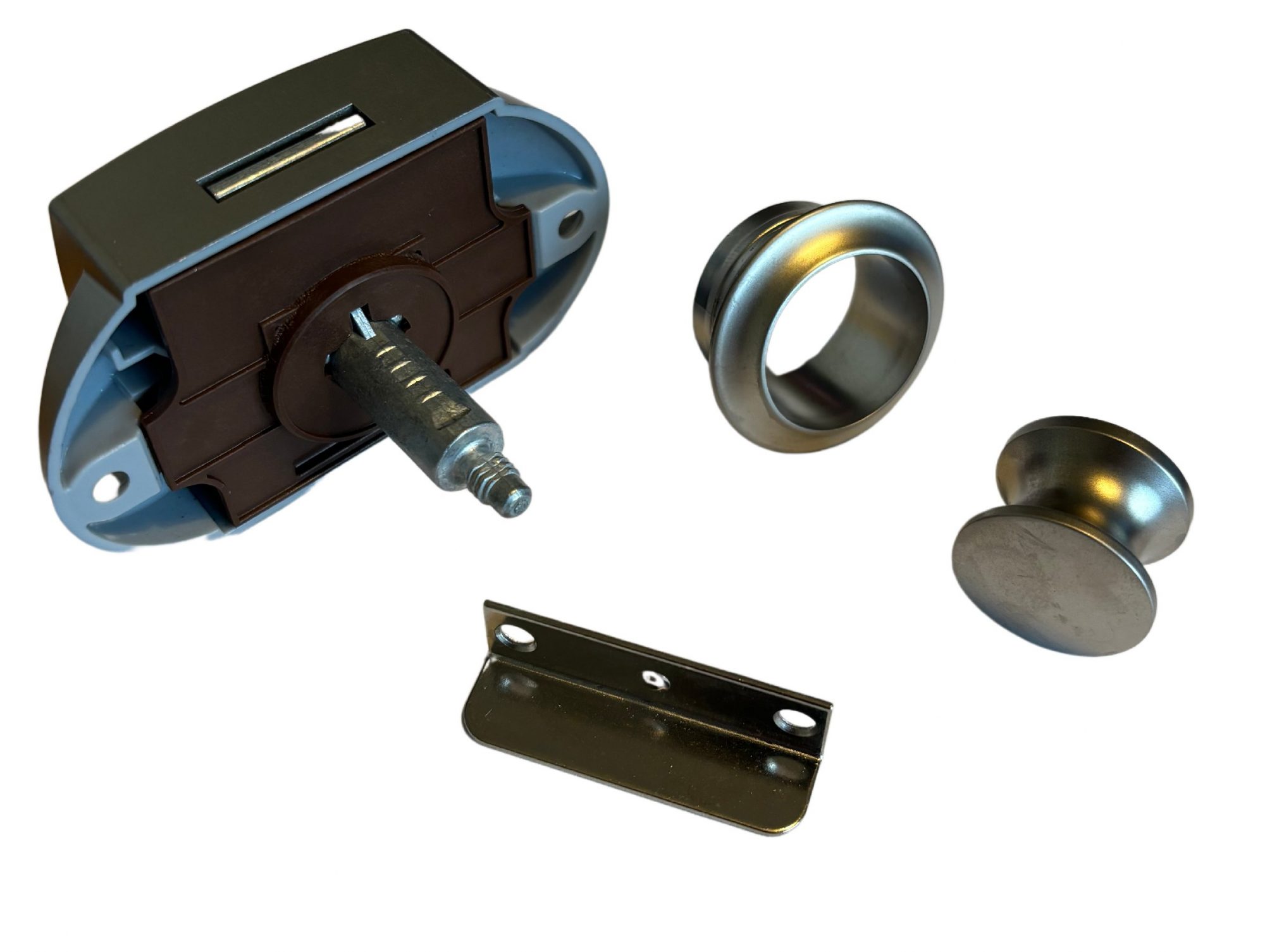 Push Button Lock 22 mm - Grey Lock - Locks and Catches - Grassroutes ...