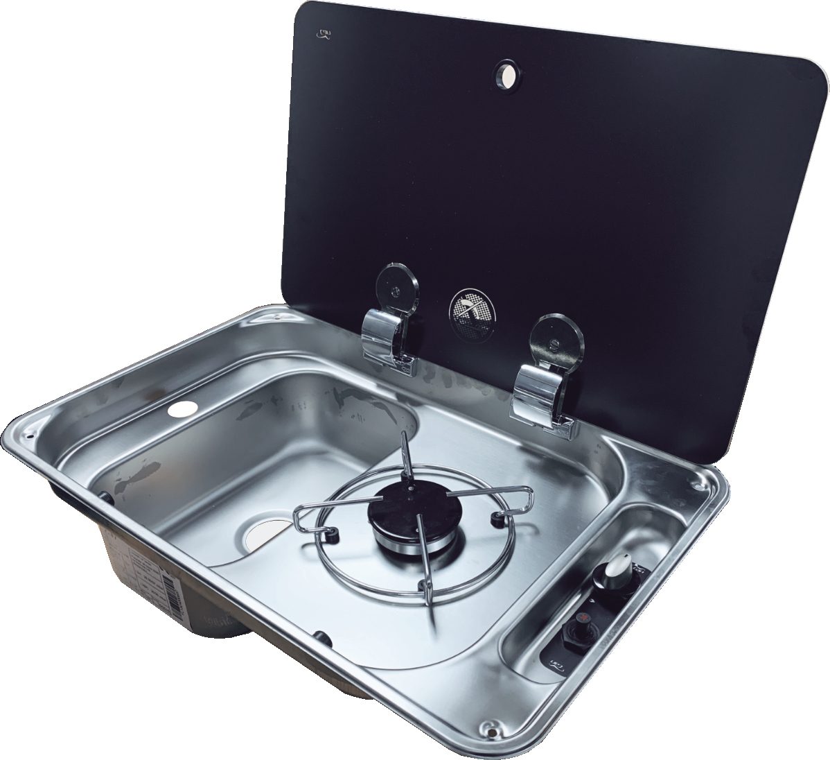 CAN SRL CAN FL1323/FL1324 One Burner Hob/Sink Combi - Single Lid - Sink ...